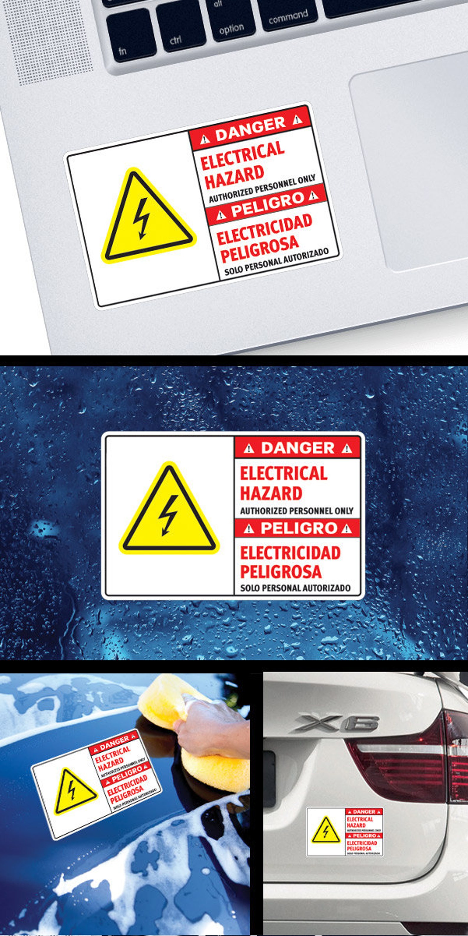 Decal Sticker Danger Electrical Hazard. Authorized Personnel Only ...