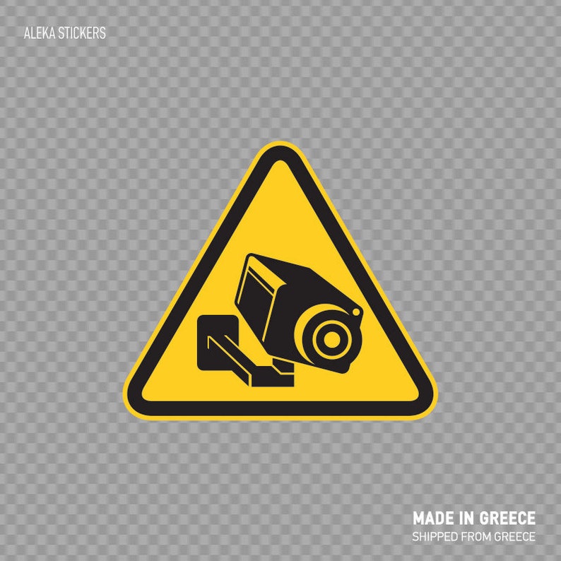 Decal Sticker Camera Cctv Video Surveillance Sign Waterproof and ...