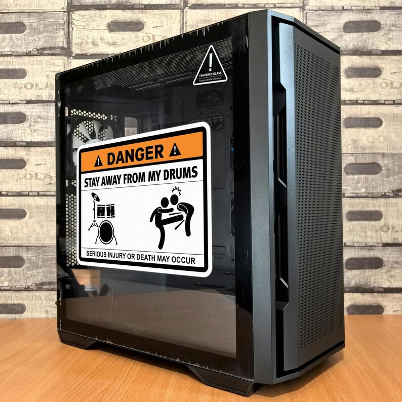 Danger Warning Sticker - "stay Away From My Drums" Vinyl Decal, Bold ...
