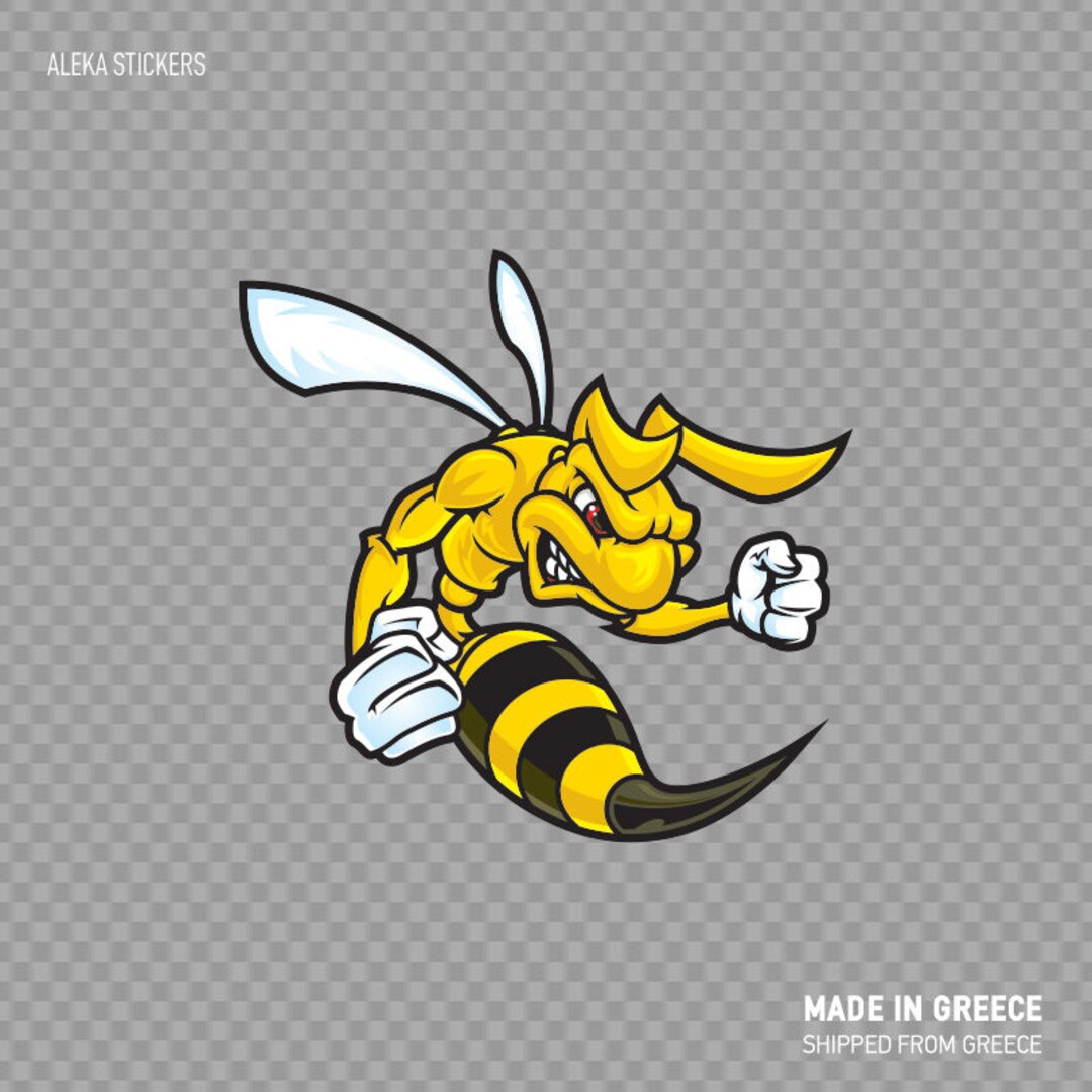 Decal Sticker Bee Hornet Wasp Aggressive Brutal Honey Racing Strength ...