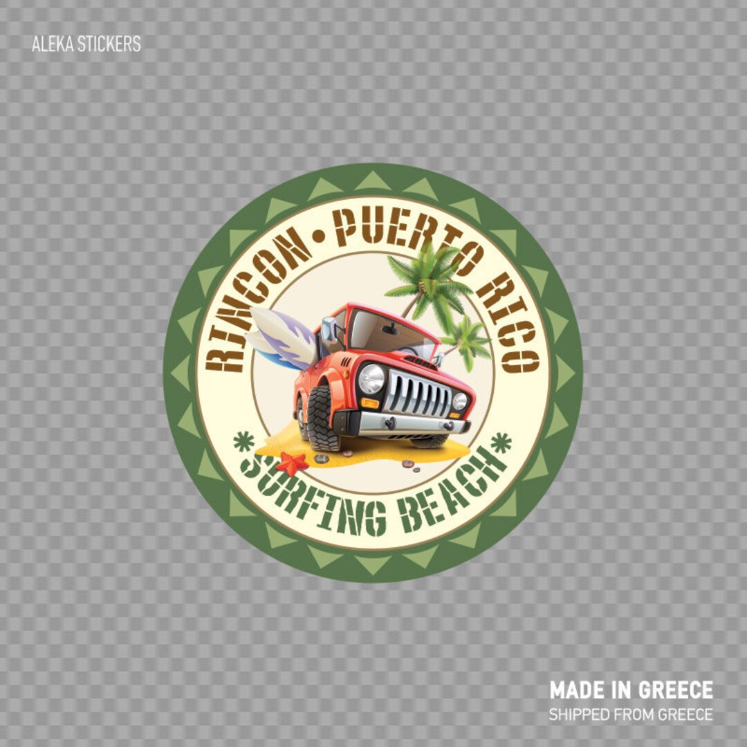 Decal Sticker Rincon Puerto Rico Souvenir Memorabilia Surfing - Etsy