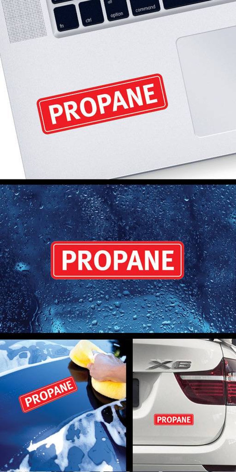 Decal Sticker Propane Danger of Fire Information Warning Sign ...