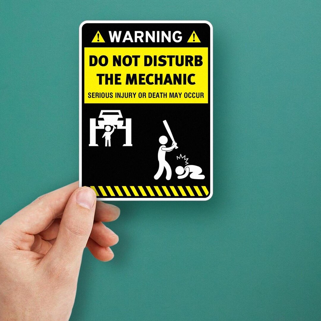 Decal Sticker Do Not Disturb the Mechanic Machine Auto-moto Repair ...