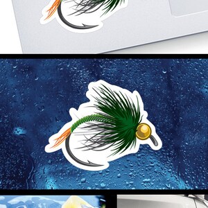 Decal Sticker Fly Fishing Boat Decoration Bait the Hook Fisherman ...
