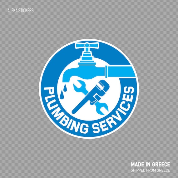 Decal Sticker Plumbing Services Sign Pipes Valves Plumbing - Etsy