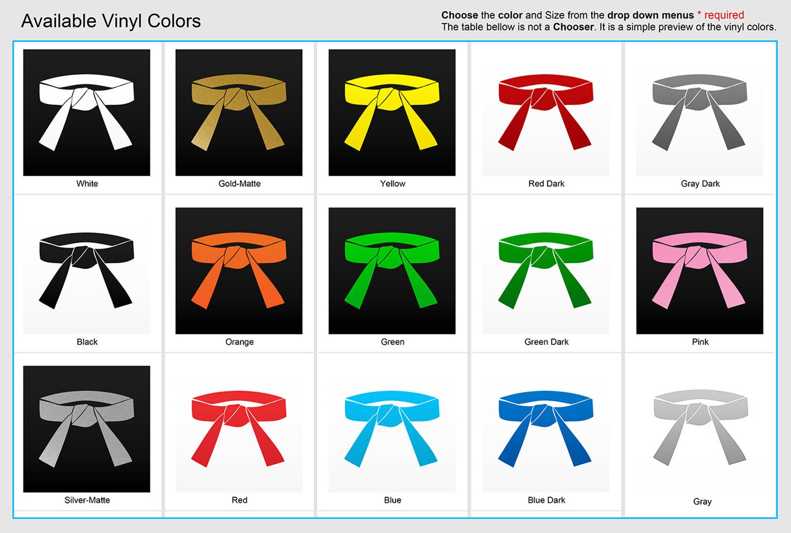 Decal Sticker Martial Art Fighting Belt Karate Tang Soo Do Tae Kwon Do ...