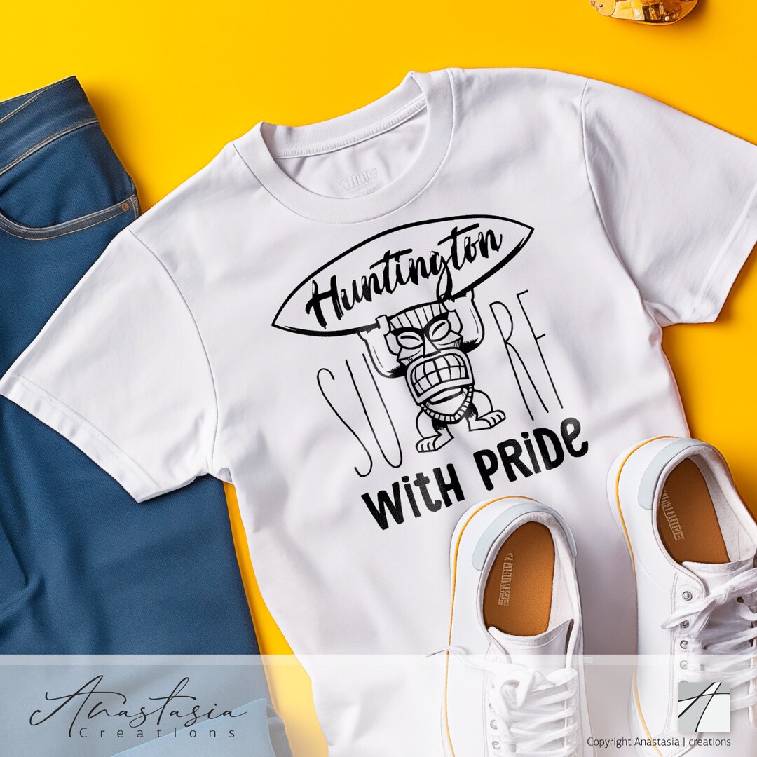 Surfing Huntington Beach With Pride Png, Svg Digital File Surf Digital ...