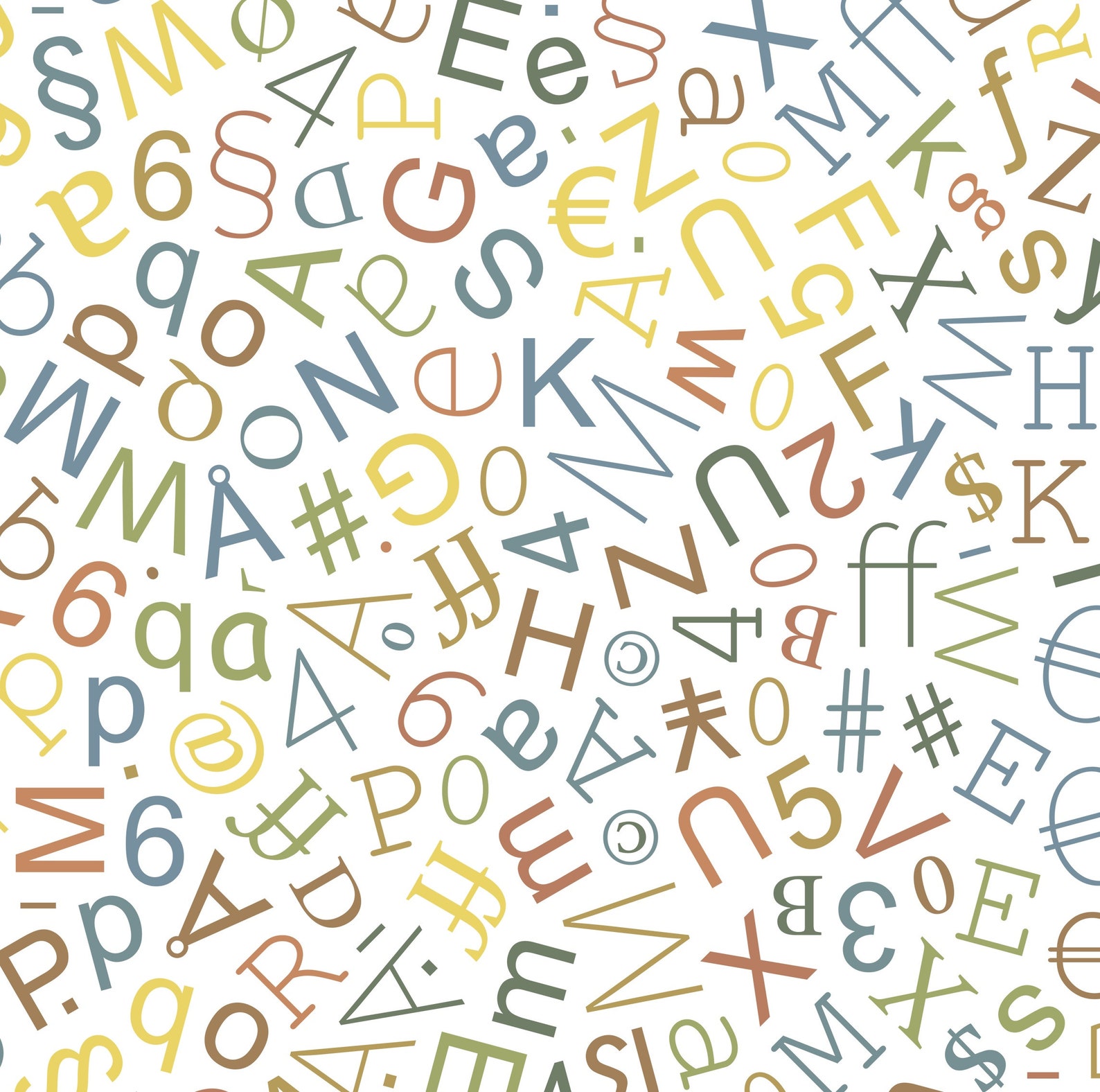 Mosaic Typography Letters Composition for Textile Prints or - Etsy