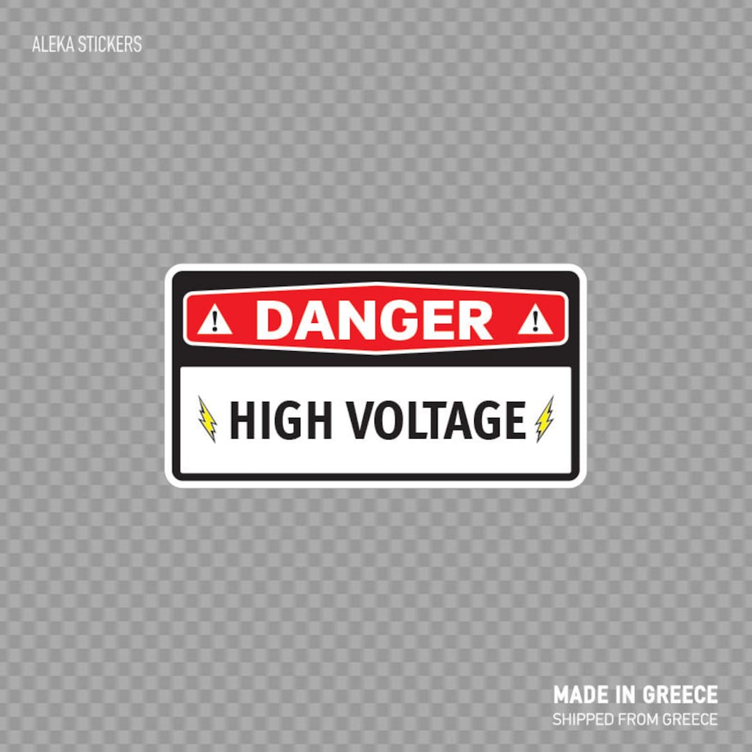 Decal Sticker Danger High Voltage Safety Security Sign Electricity ...