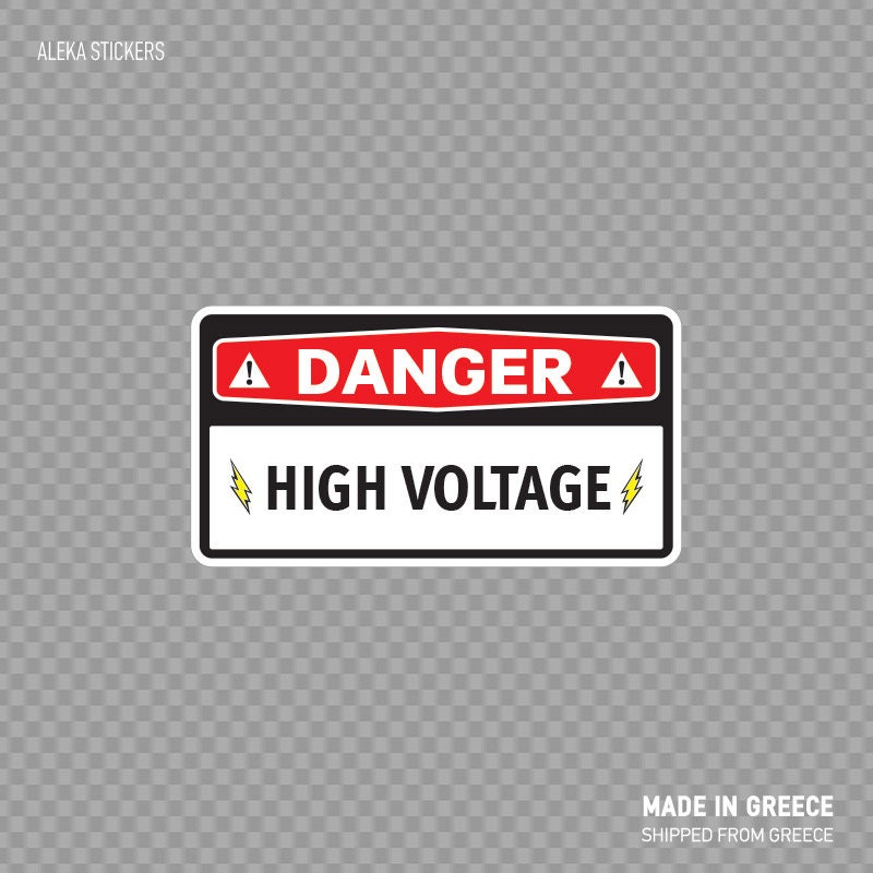 Decal Sticker Danger High Voltage safety security sign | Etsy