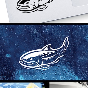 Decal Sticker River Fishing Trout Boat Decoration Bait the Hook Fishing ...