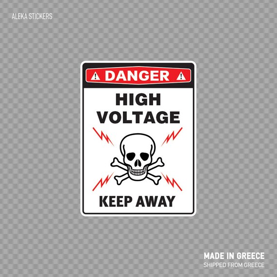 Decal Sticker Danger High Voltage Keep Away Electricity Safety | Etsy