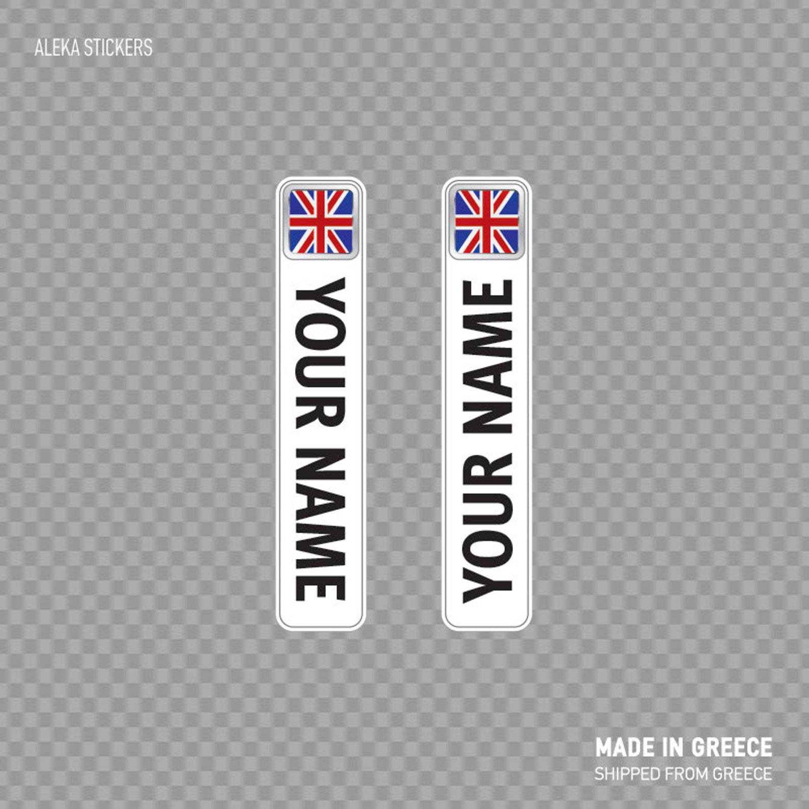 Decal Sticker Bicycle Mountain Bike Name Label Flag England UK Mountain ...