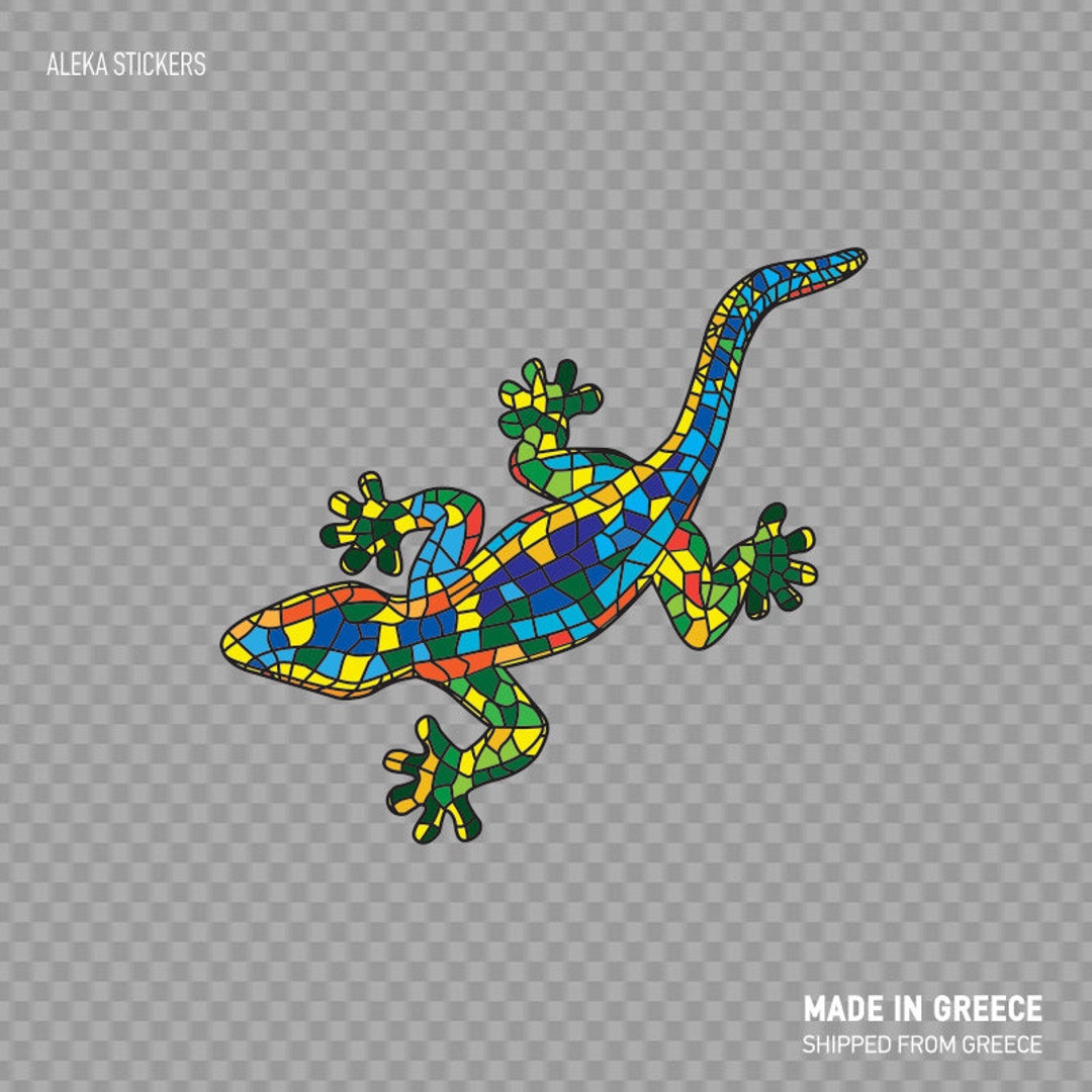 Decal Sticker Lizard Gecko Gaudi Style Reptile Full Color Top Quality ...