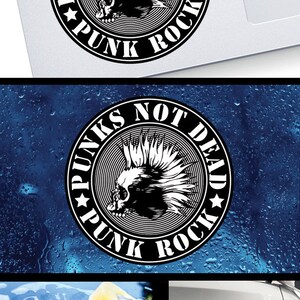 Decal Sticker Punks Not Dead Rock Music Symbol Skull Dj Top - Etsy