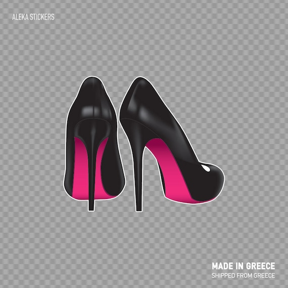 Decal Sticker High Heel Woman Shoe Sexy Fashion X59ZE | Etsy