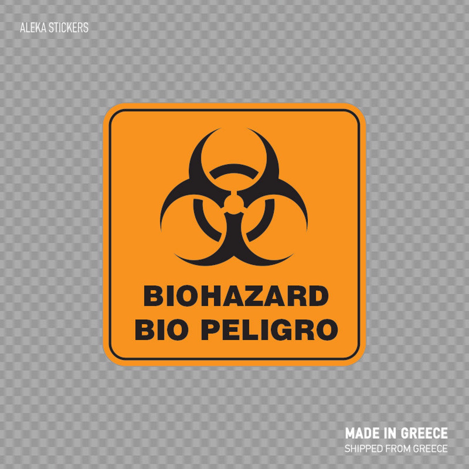 Decal Sticker Biohazard / Bio Peligro Safety Sign Top Quality Vinyl ...