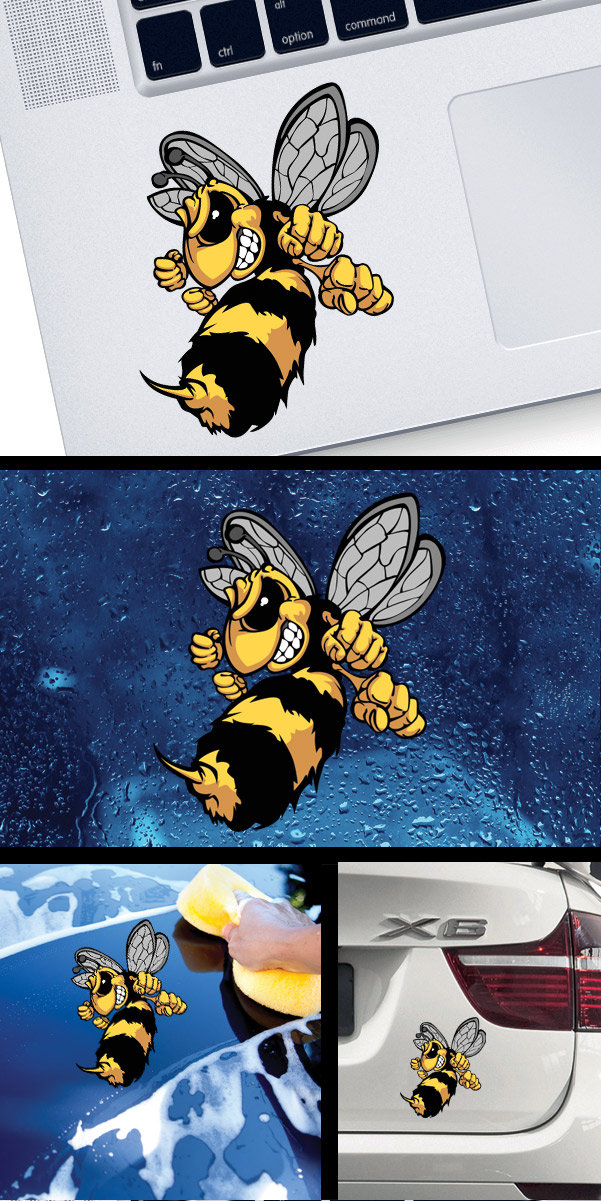 Calcomanía pegatina abeja hornea avispa vespa acción - Etsy España