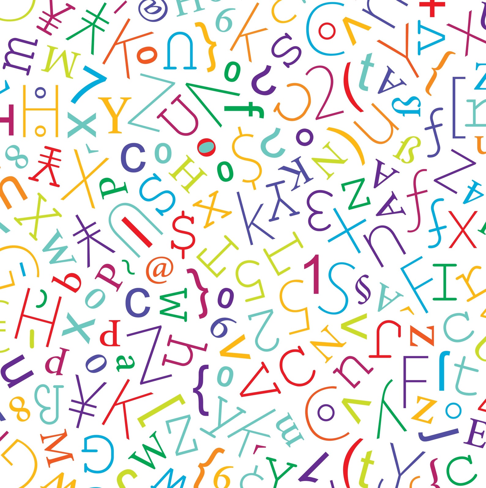 Mosaic Typography Letters Composition for Textile Prints or - Etsy