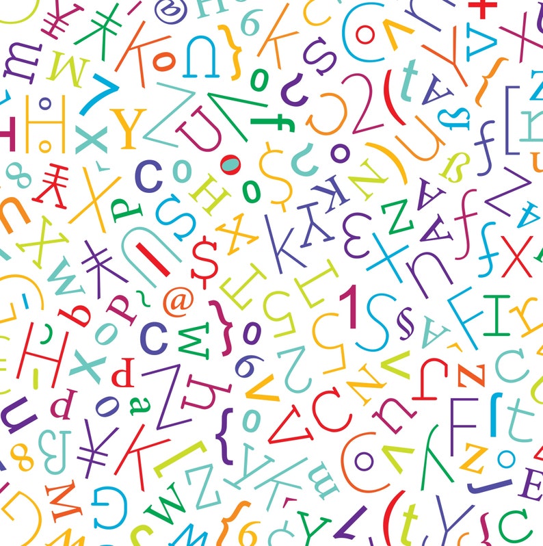 Mosaic Typography Letters Composition for Textile Prints or Poster ...