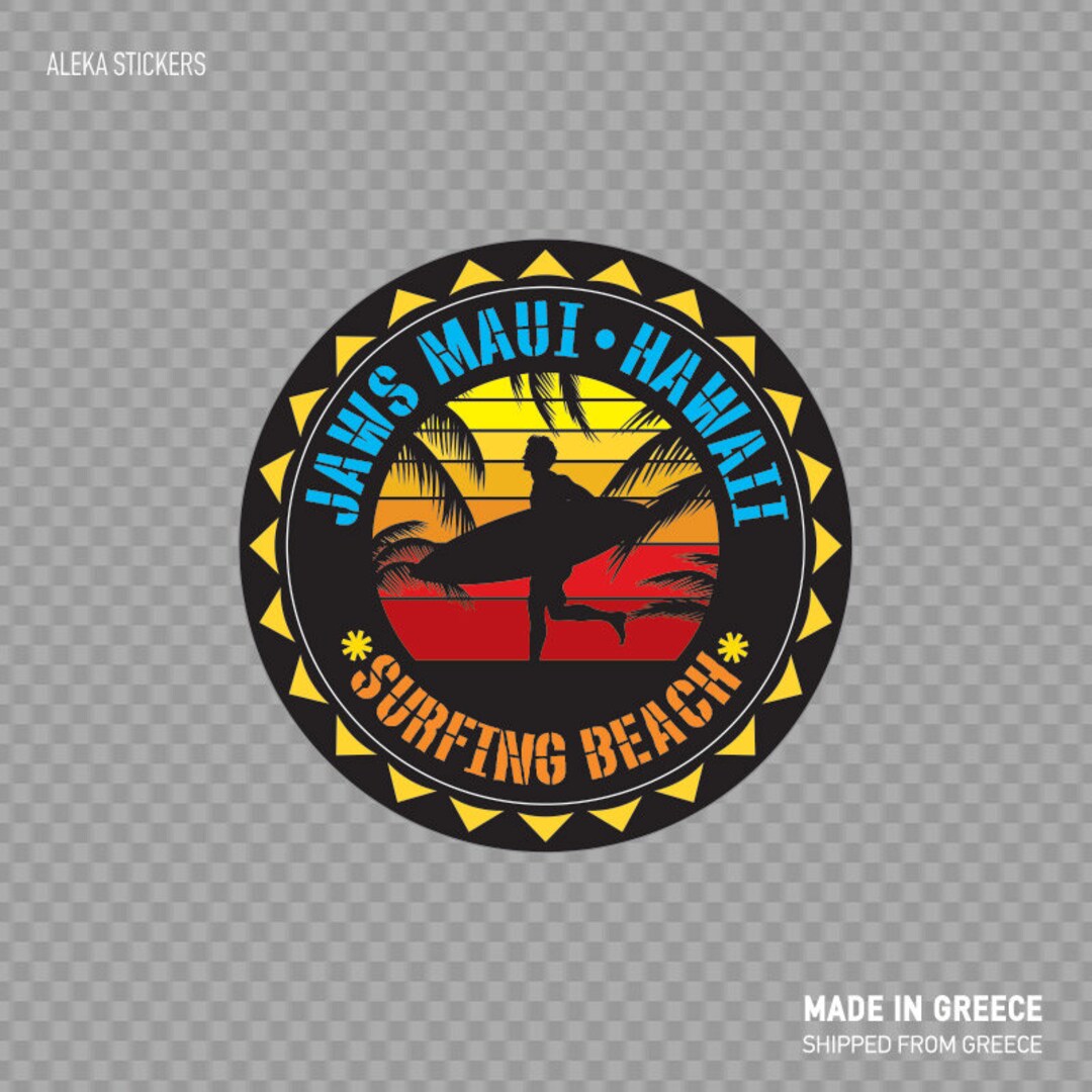 Decal Sticker Maui Hawai Souvenir Memorabilia Surfing Beach Holiday ...