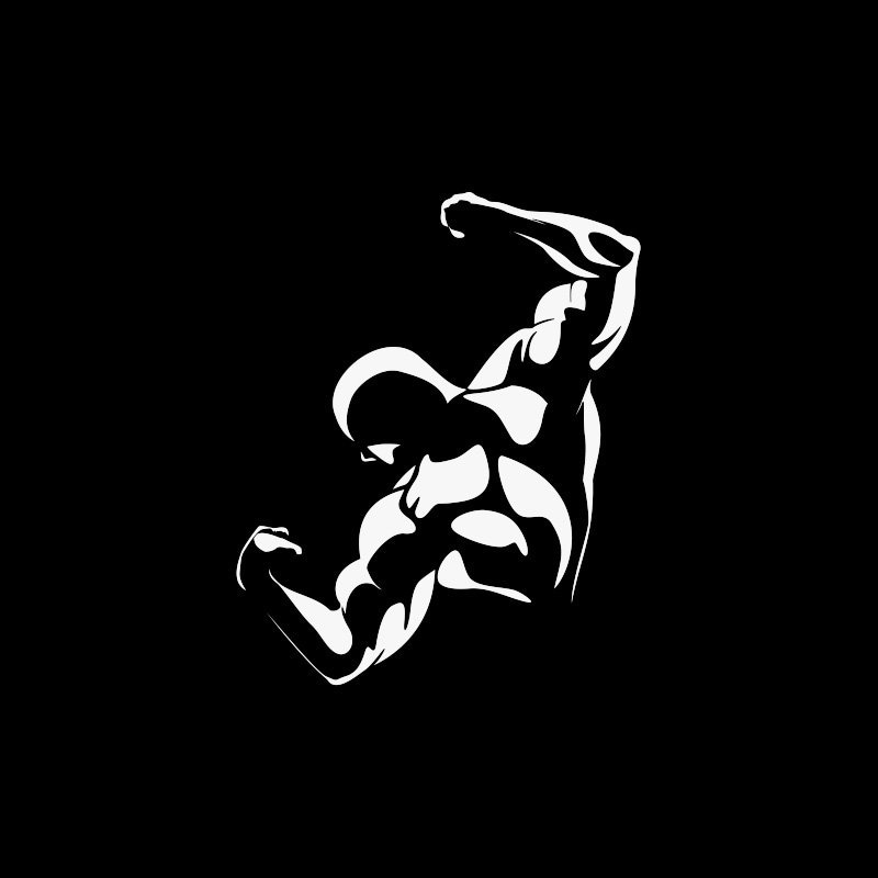 Decal Sticker Body Builder Gym Physical Exercise Strength Flexibility ...