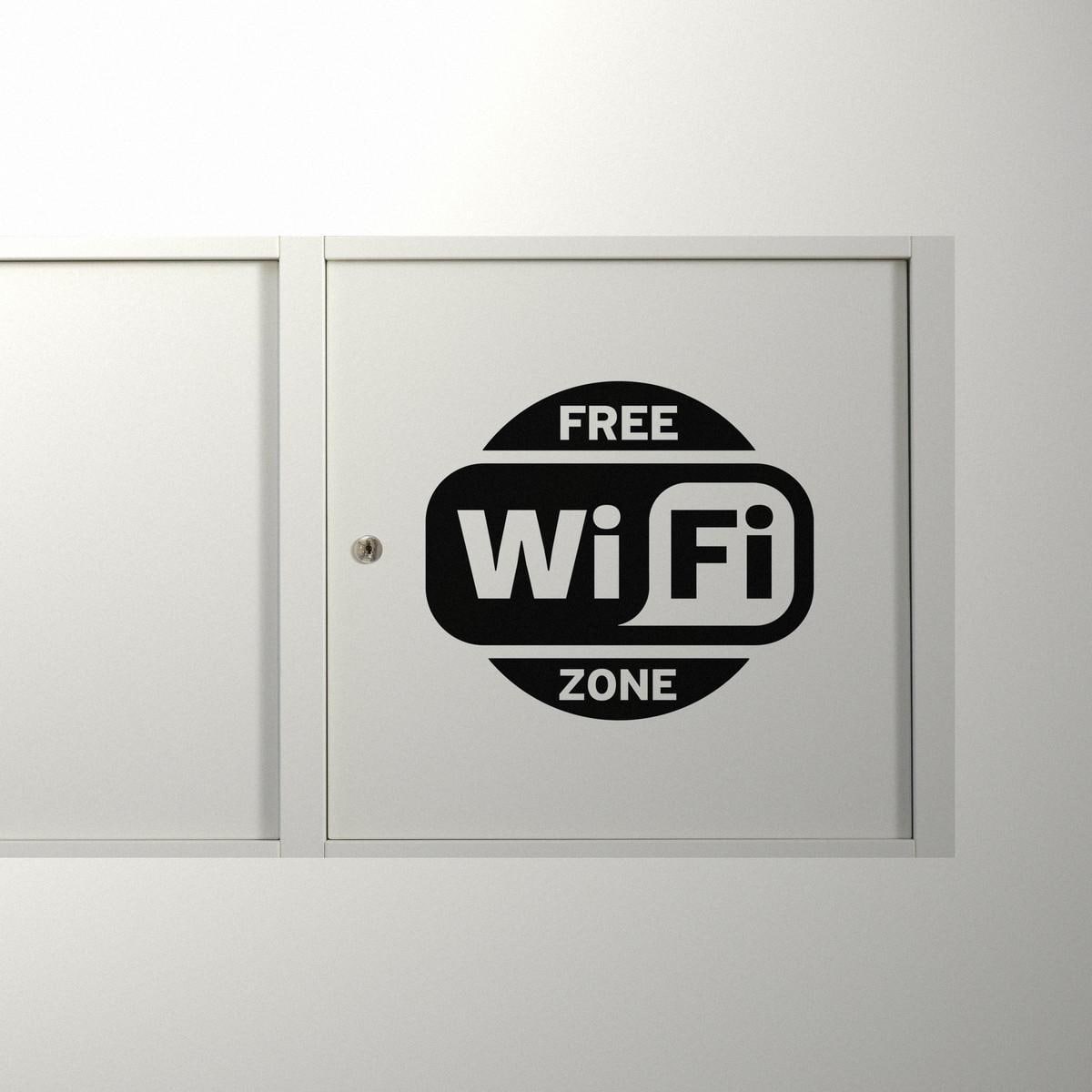 Free Wifi Zone Sticker - Bold Vinyl Decal for Cafes, Restaurants, and ...
