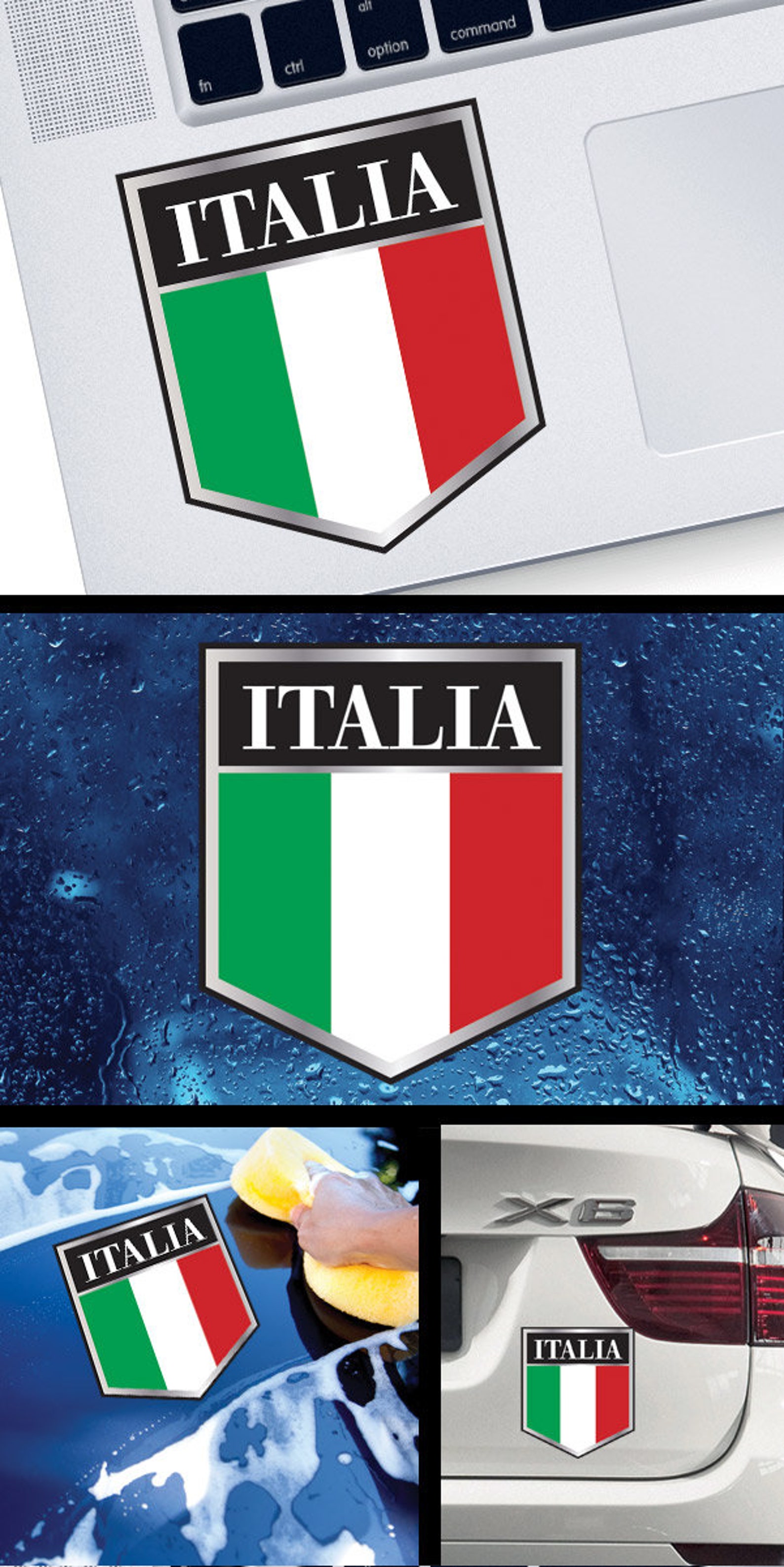 Decal Sticker Italy Italian Flag Racing Car Vehicle Helmet - Etsy UK