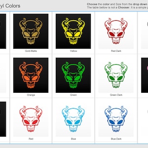 Decal Sticker Devil Skull Extreme Badness Evil Devil Satan Demon Hell ...