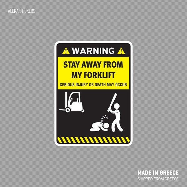 Funny Forklift Stickers - Etsy
