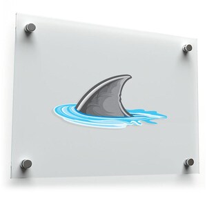 Shark Fin Sticker – Bold Vinyl Decal for Cars, Boats, Laptops, and ...