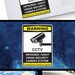 Decal Sticker Cctv Infrared Night Vision Camera Information Security ...