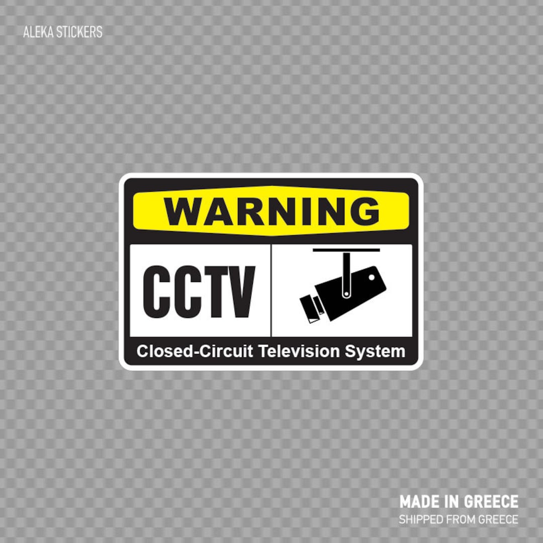 Decal Sticker Warning Cctv Video Surveillance Camera Information ...