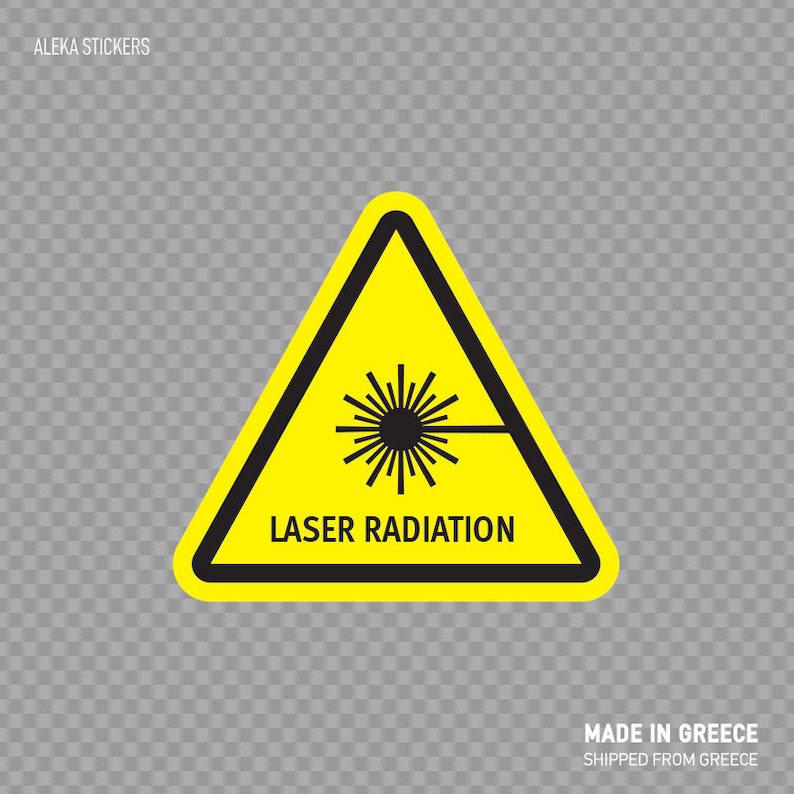 Decal Sticker Caution Laser Radiation Machine Safety Info Top - Etsy