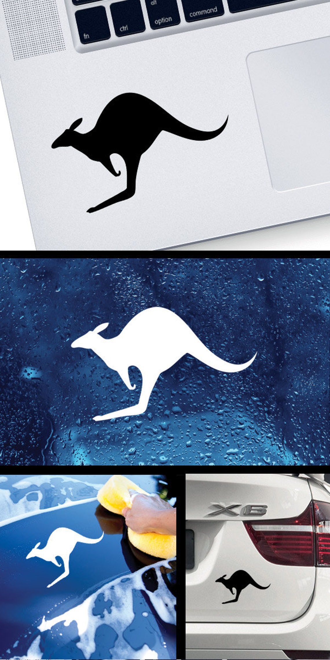 Decal Sticker Kangaroo Figure Australia Animal Nature Travel Top ...