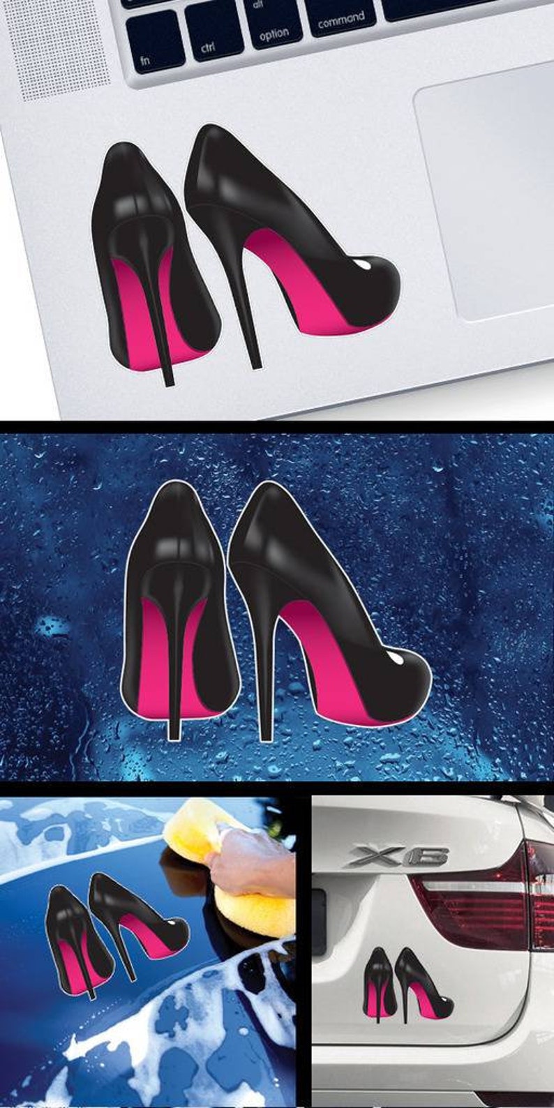 Decal Sticker High Heel Woman Shoe Sexy Fashion X59ZE - Etsy