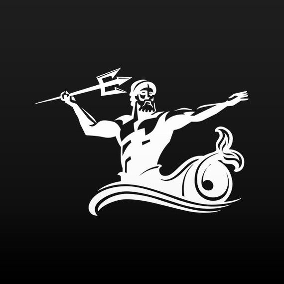 Decal Sticker Sea Ancient Poseidon Figure Mythology God | Etsy
