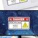 Decal Sticker Danger High Voltage 480 Volts Ac Electricity Safety Sign ...