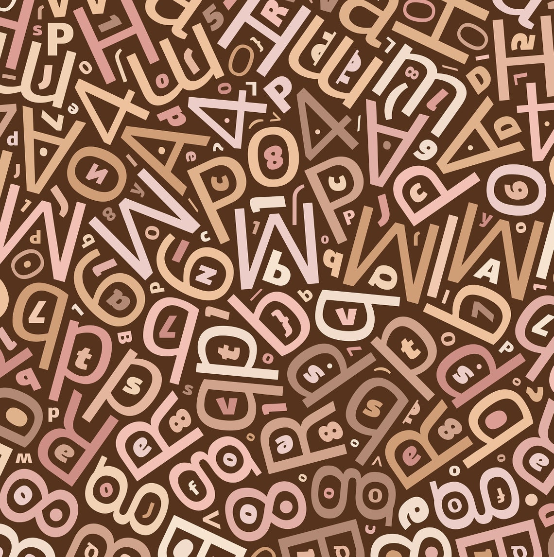 Mosaic Typography Letters Composition for Textile Prints or - Etsy