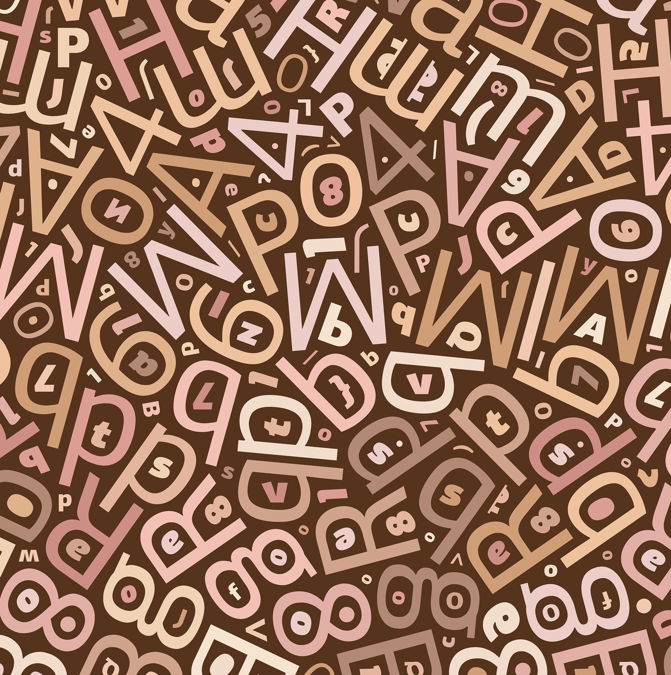 Mosaic Typography Letters Composition for Textile Prints or - Etsy