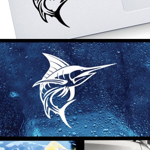 Decal Sticker Marlin Fishing Boat Decoration Bait the Hook Deep Water ...