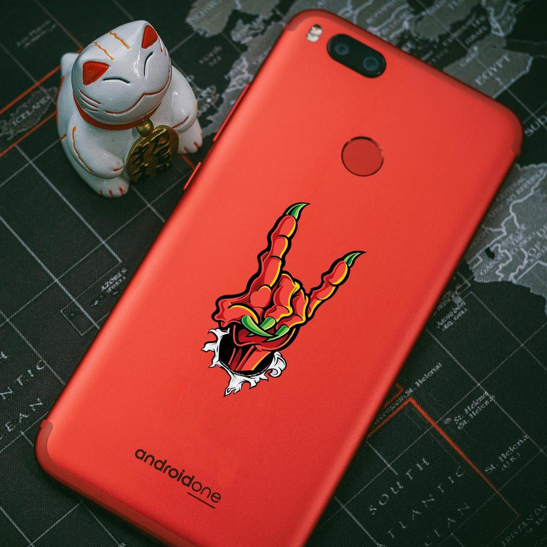 Decal Sticker Devil Evil Satan Hell Hand Extreme Badness Flames Fire ...