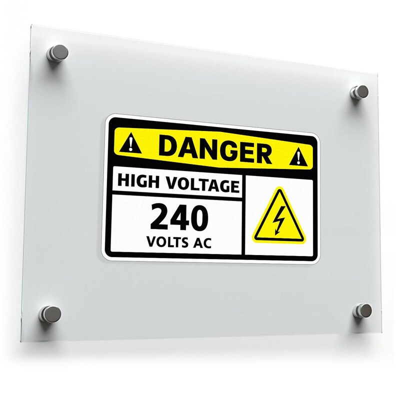 Buy Decal Sticker Danger High Voltage 240 Volts Ac Safety Sign ...