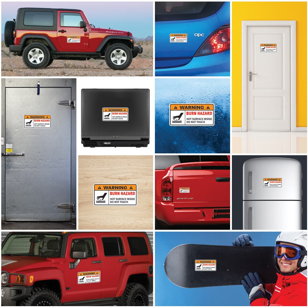 Upgrade Safety in Your Workplace With Hot Surface Warning Sticker Decal ...
