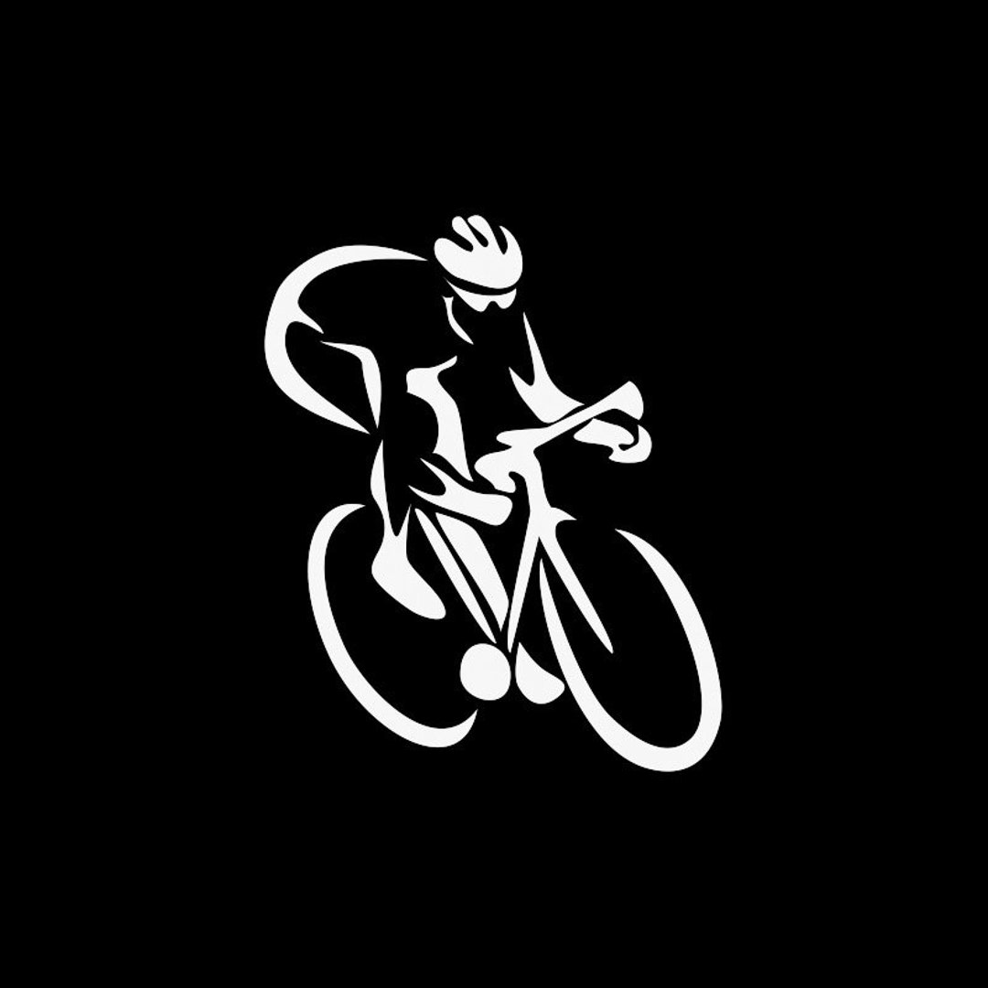 Decal Sticker Bike Cyclist Action Silhouette Waterproof and ...