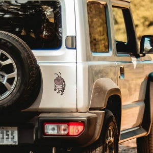 Angry Cockroach Sticker – Humorous Cartoon Roach Vinyl Decal for Cars ...