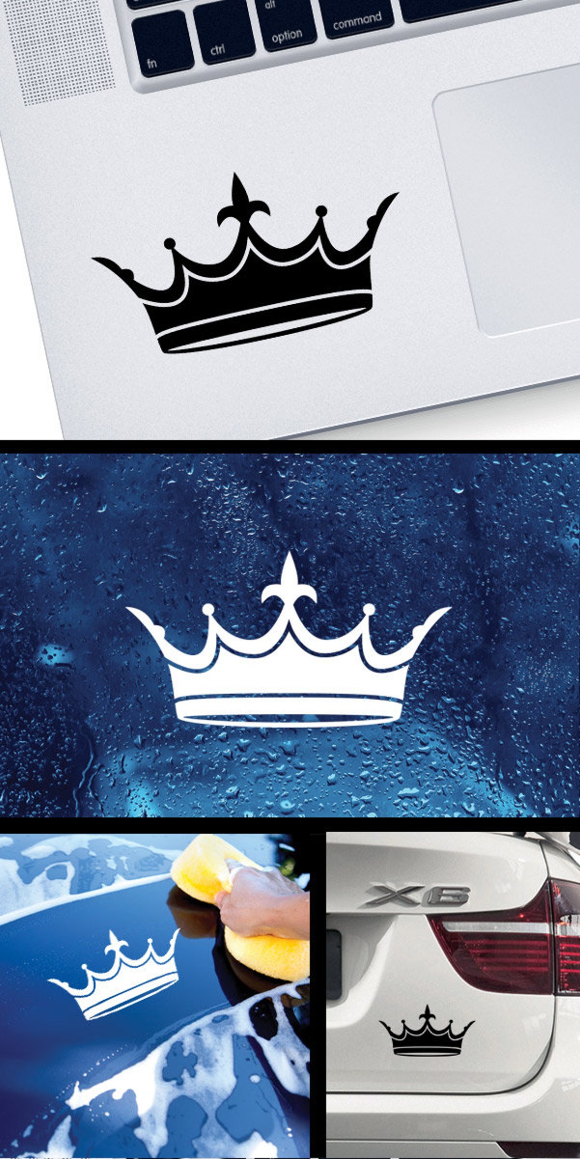 Decal Sticker Royal Crown Royal Heraldic King Kingdom Queen Prince ...