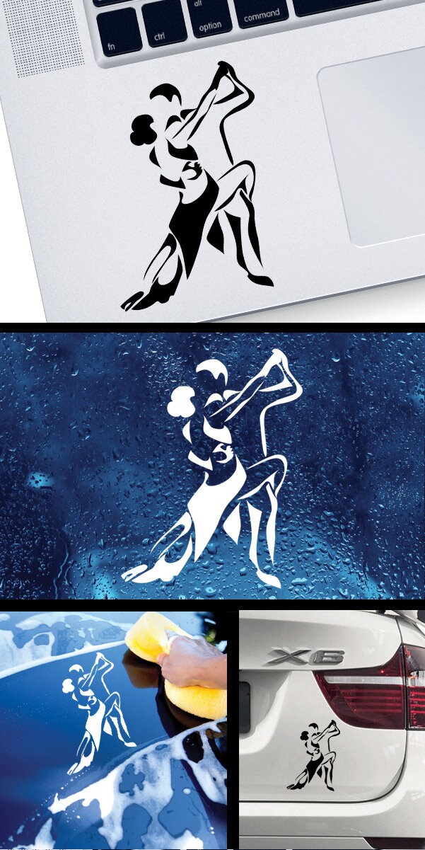 Decal Sticker Tango Dance Couple Music Fun Entertainment Night Club ...
