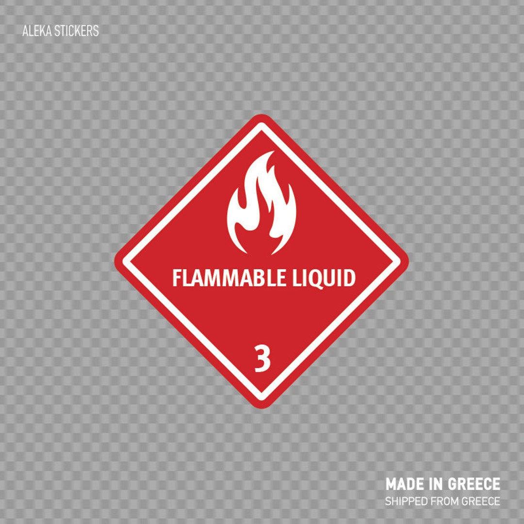 Discover Combustible Liquid Safety: Flammable Liquid 3 Decal Sticker ...