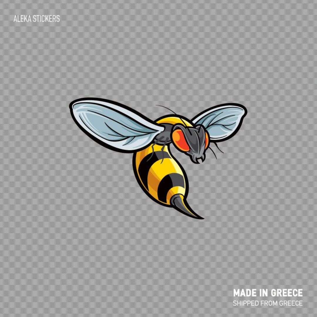 Decal Sticker Bee, Hornet, Wasp, Vespa Aggressive Insect Racing Speed ...
